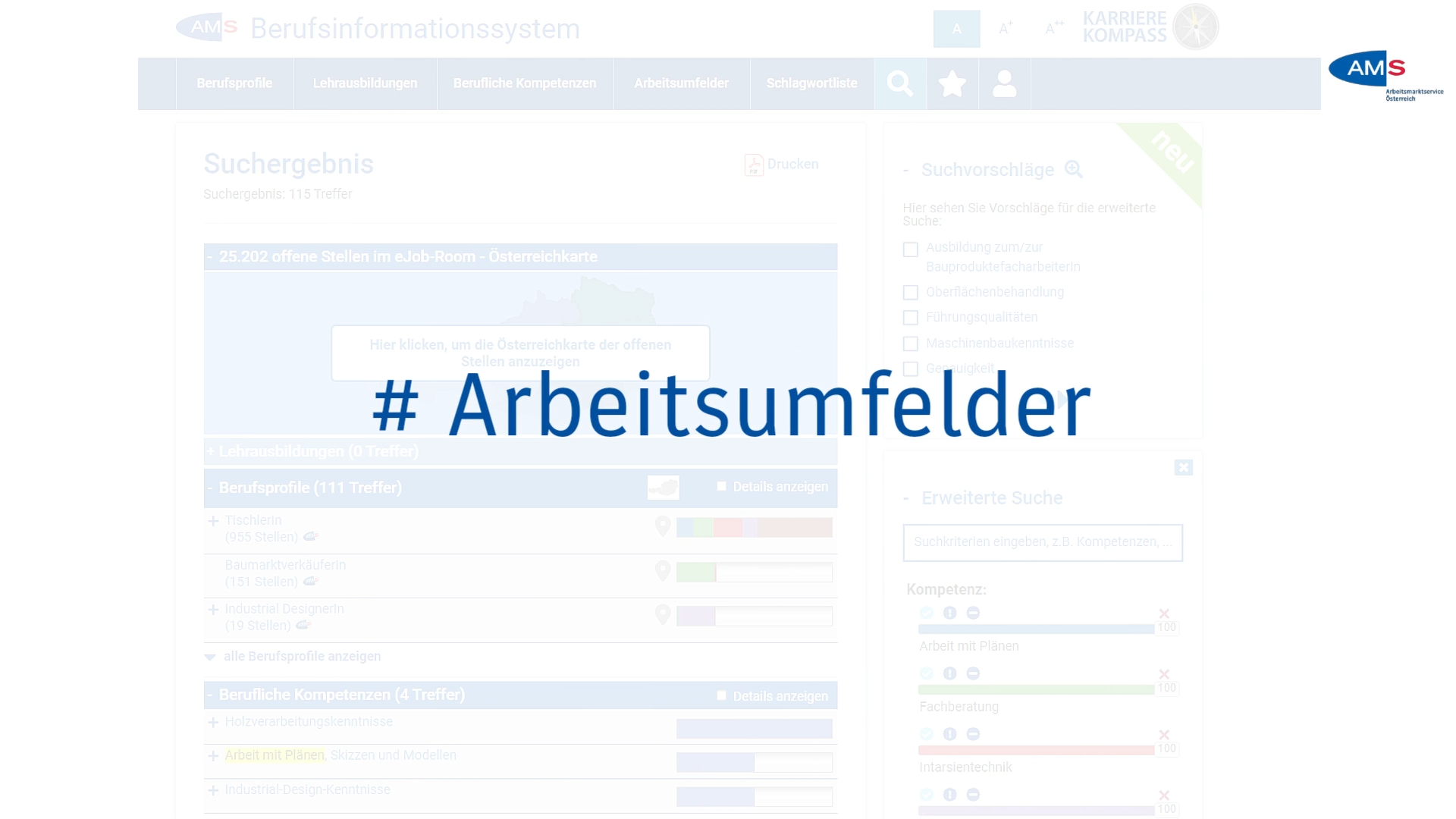 AMS-Videoportal - 05. BIS - Arbeitsumfelder im Berufsinformationssystem