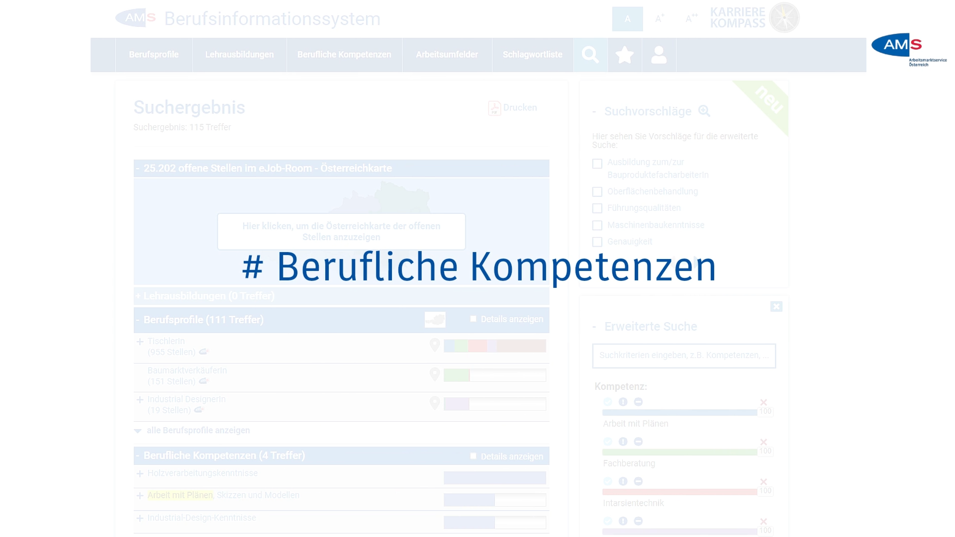 AMS-Videoportal - 07. BIS - Kompetenzprofil im Berufsinformationssystem