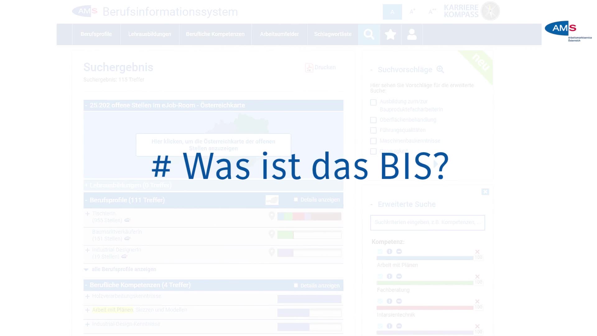 AMS-Videoportal - Berufsinformationssystem (BIS)